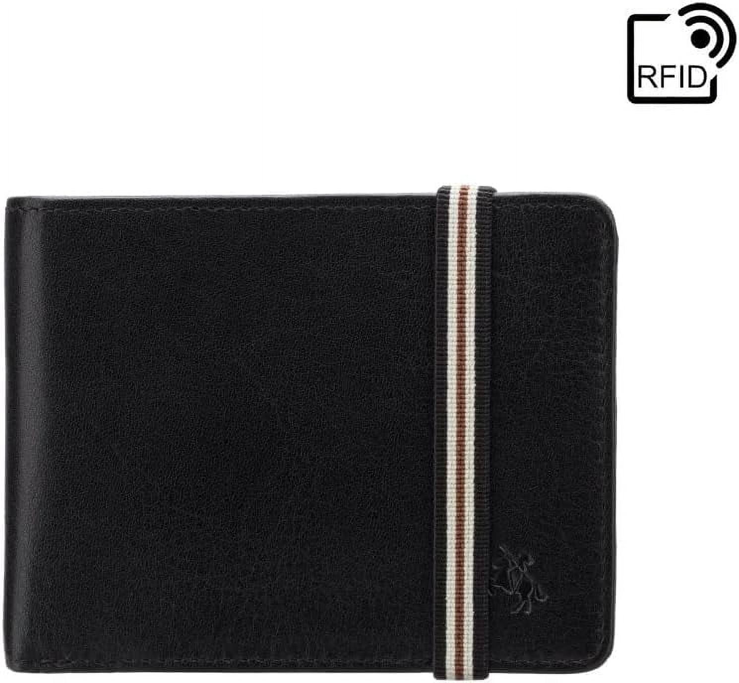 TRAHOO-Segesta Elastic Closure Bi Fold Real Leather Tap and Go Slim ...