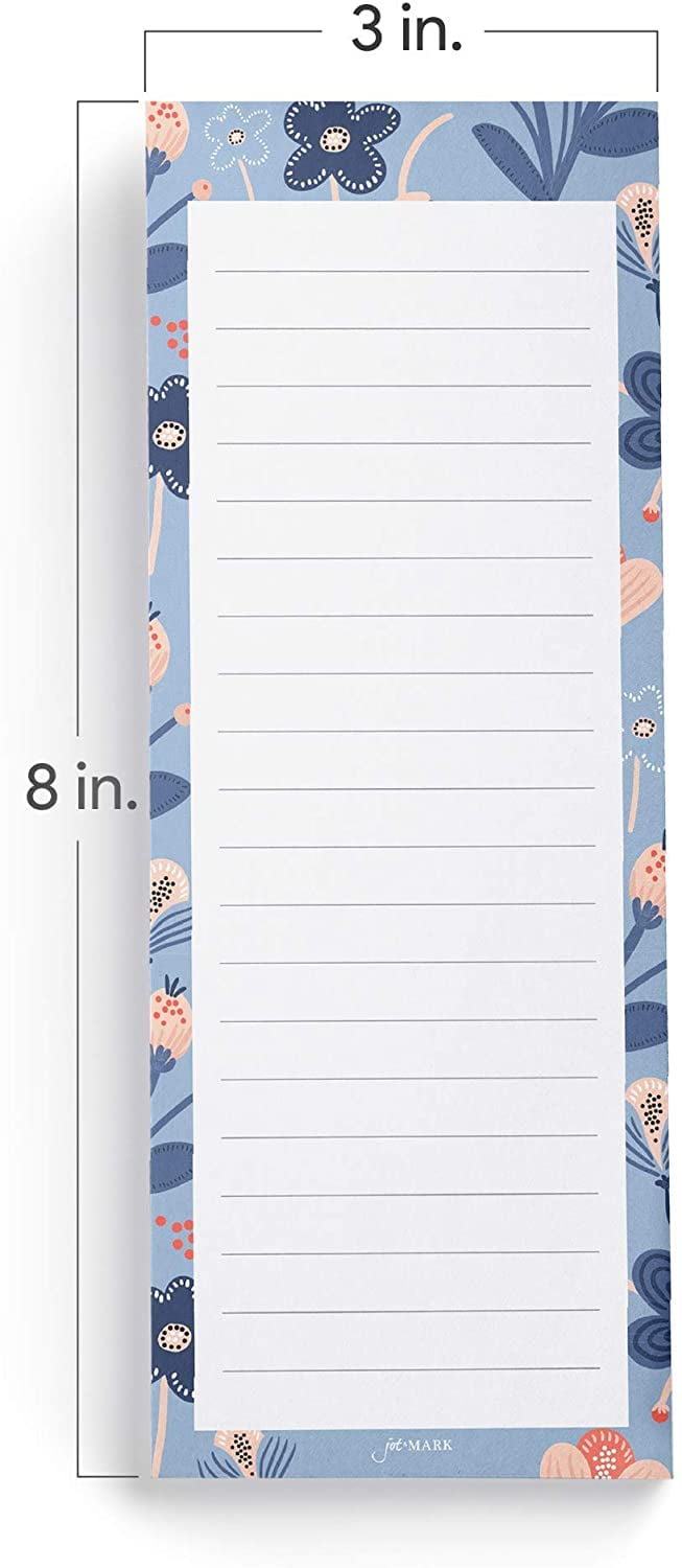 TRAHOO-Shopping List Pads Floral Print | Elegant Notepads for Groceries ...