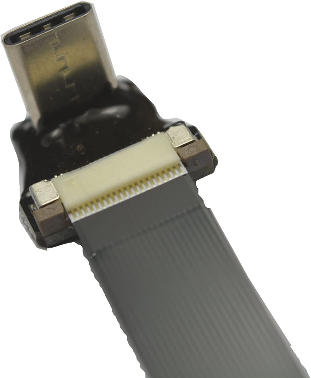 TRAHOO-Short Black FFC USB C FPV Flat Slim Thin Ribbon FPC Cable USB ...
