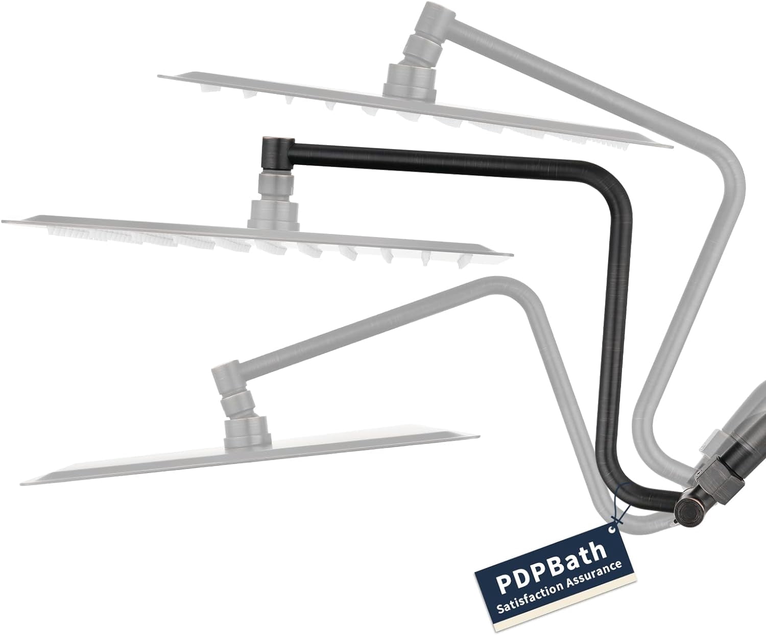 TRAHOO-Shower Extension Arm,12" Upgrade Soild Brass Shower Head ...
