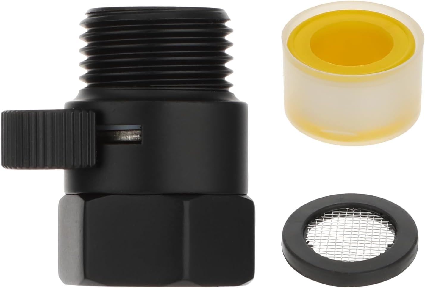 TRAHOO-Shower Flow Control Valve, Water Flow Control Valve Matte Black ...