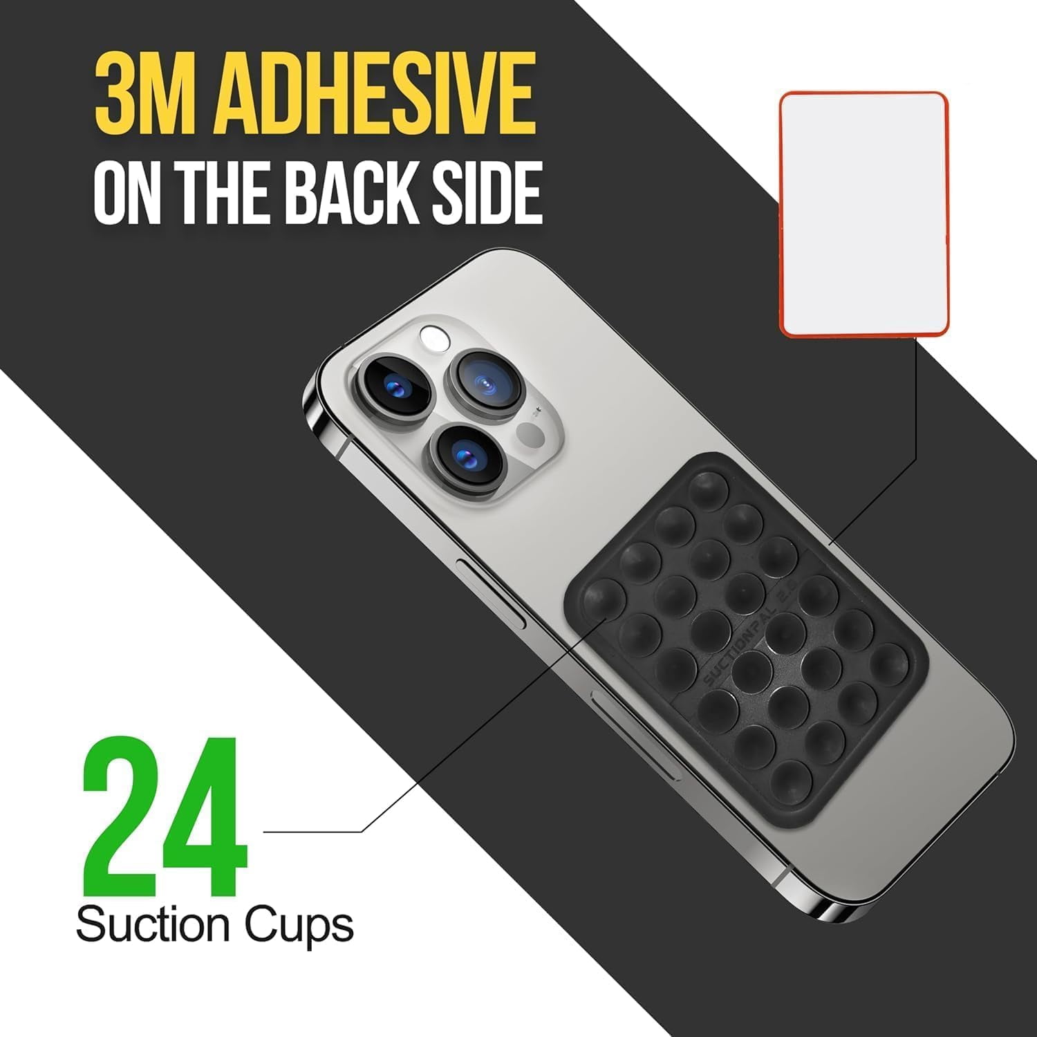 TRAHOO-Silicone Suction Phone case, iPhone Sticky Grip 2 Pack for ...