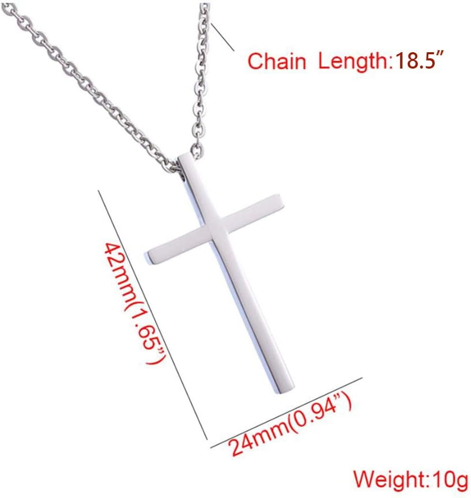 TRAHOO-Simple Cross Necklace for Women Jesus Angel Religion Pendant ...