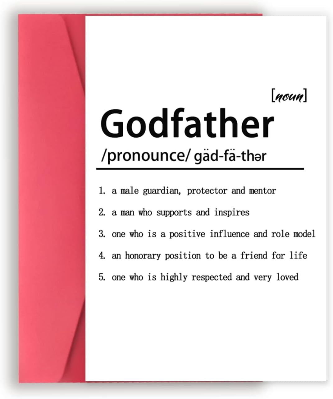 TRAHOO-Simple Godfather Fathers Day Card, Cute Gifts for Godather On ...