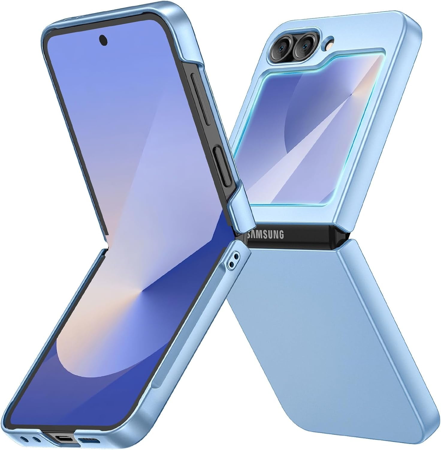 TRAHOO-Slim Case for Samsung Z Flip 6, with Built-in Back Screen ...