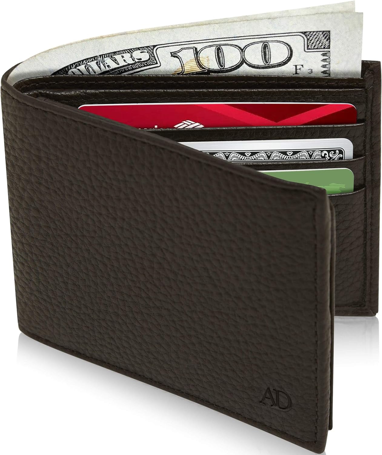 TRAHOO-Slim Leather Bifold Wallets For Men - Minimalist Mens Wallet ...