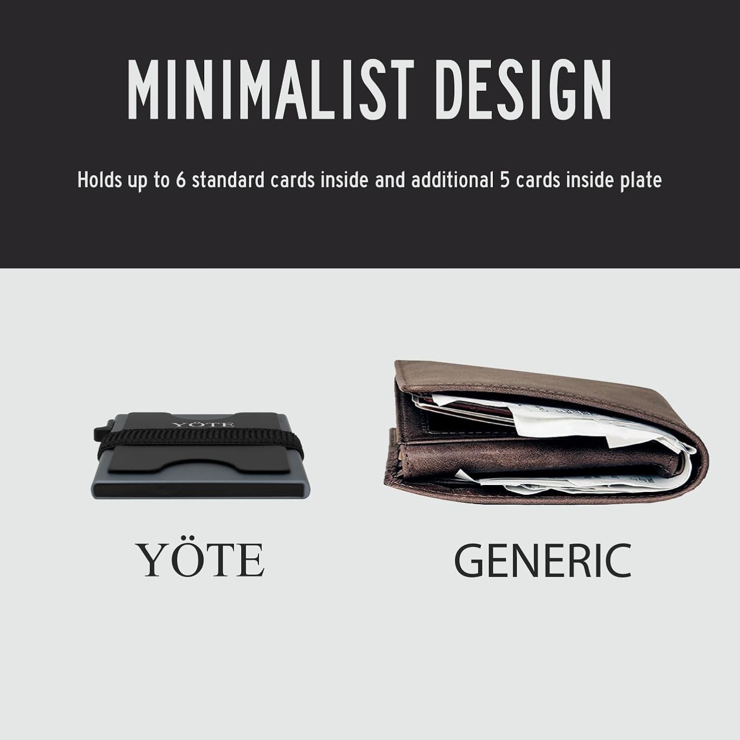 TRAHOO-Slim Modern Minimalist Wallet RFID Blocking Metal Credit Card ...