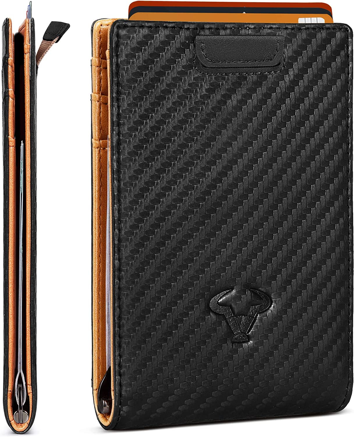 TRAHOO-Slim Wallet Front Pocket, Money Clip Minimal Bifold Wallet For ...