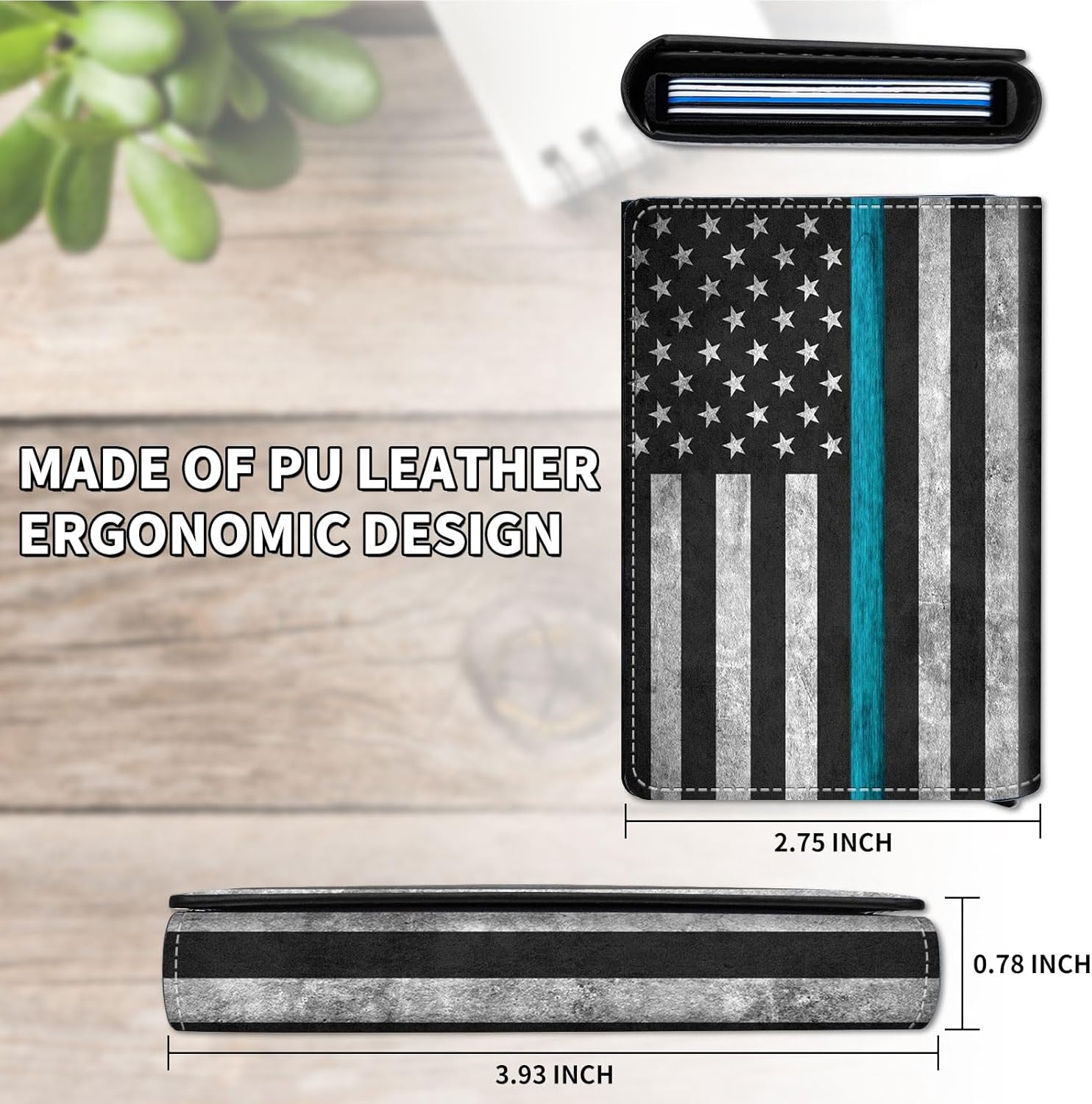 TRAHOO-Slim Wallet for Men, Pop Up Card Holder RFID Blocking Metal ...