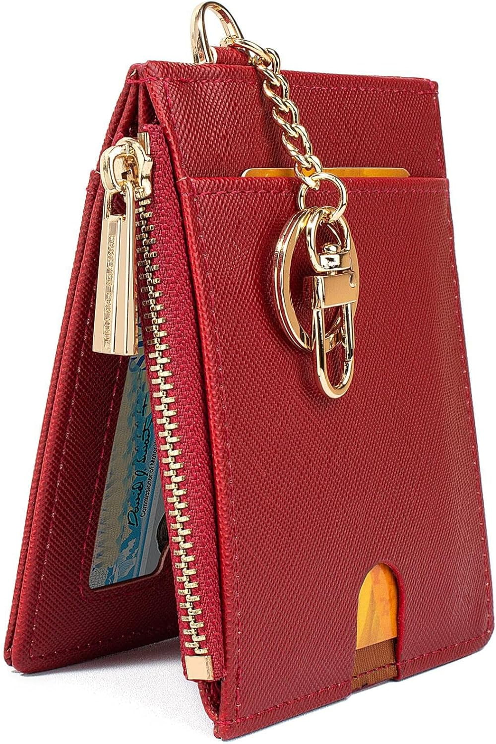 TRAHOO-Small Wallet for Women Men Slim Flip Card Holder Leather Mini ...