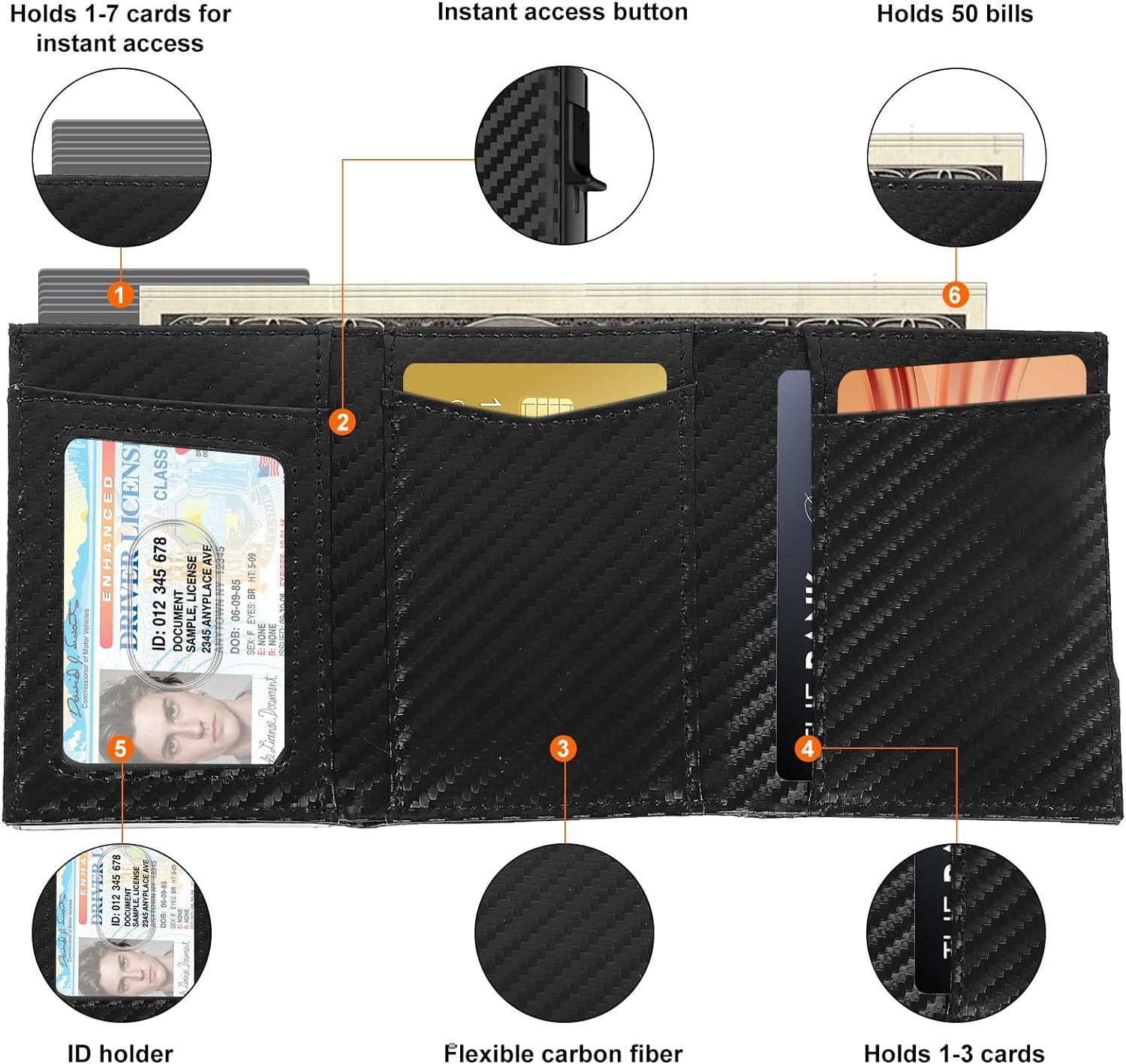 TRAHOO-Smart Edge Wallet with Airtag Holder | Card Holder | Pop Up ...