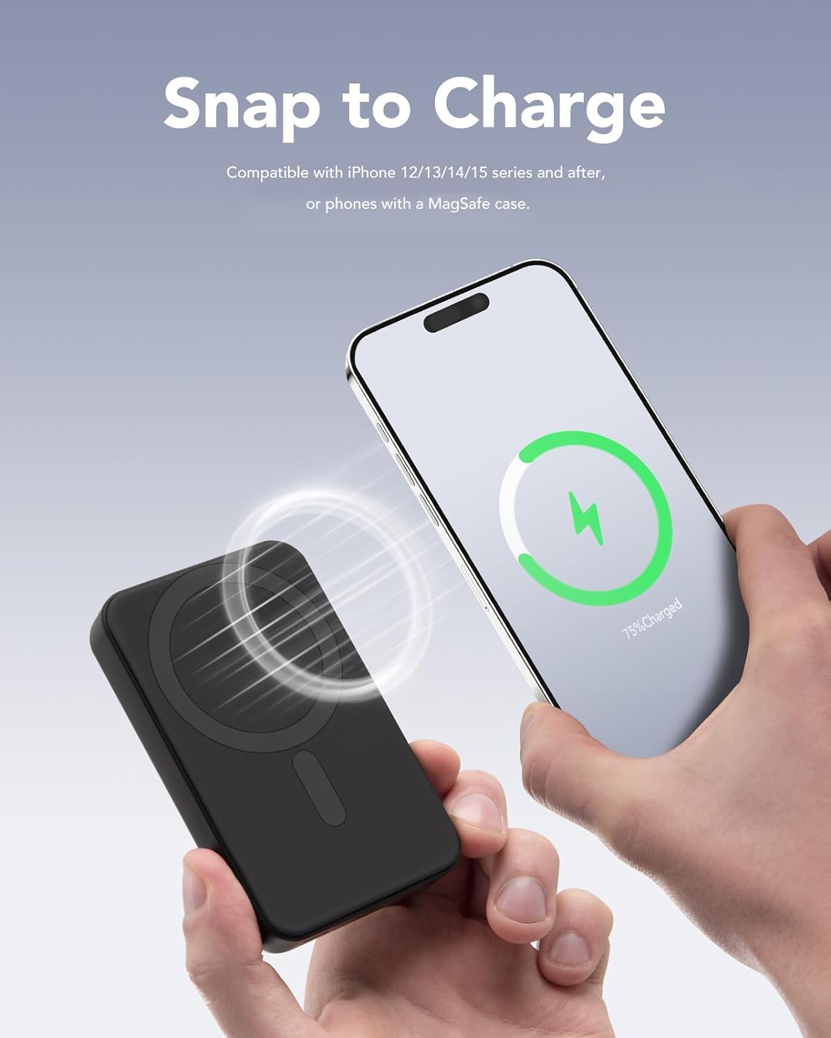 TRAHOO-Snap Power Bank, 10000mAh 20W MagSafe Compatible Battery Pack ...