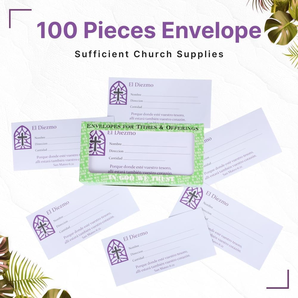 TRAHOO-Spanish Envelope for Tithe and Offering - Sobre Para Diezmos Y ...