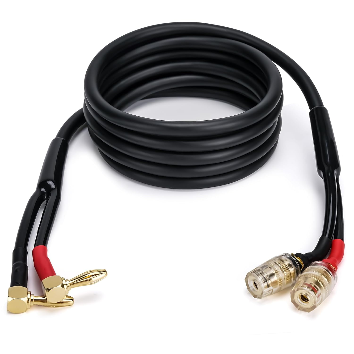 TRAHOO-Speaker Cable Wire with Gold-Plated Banana Tip Plugs Extension ...