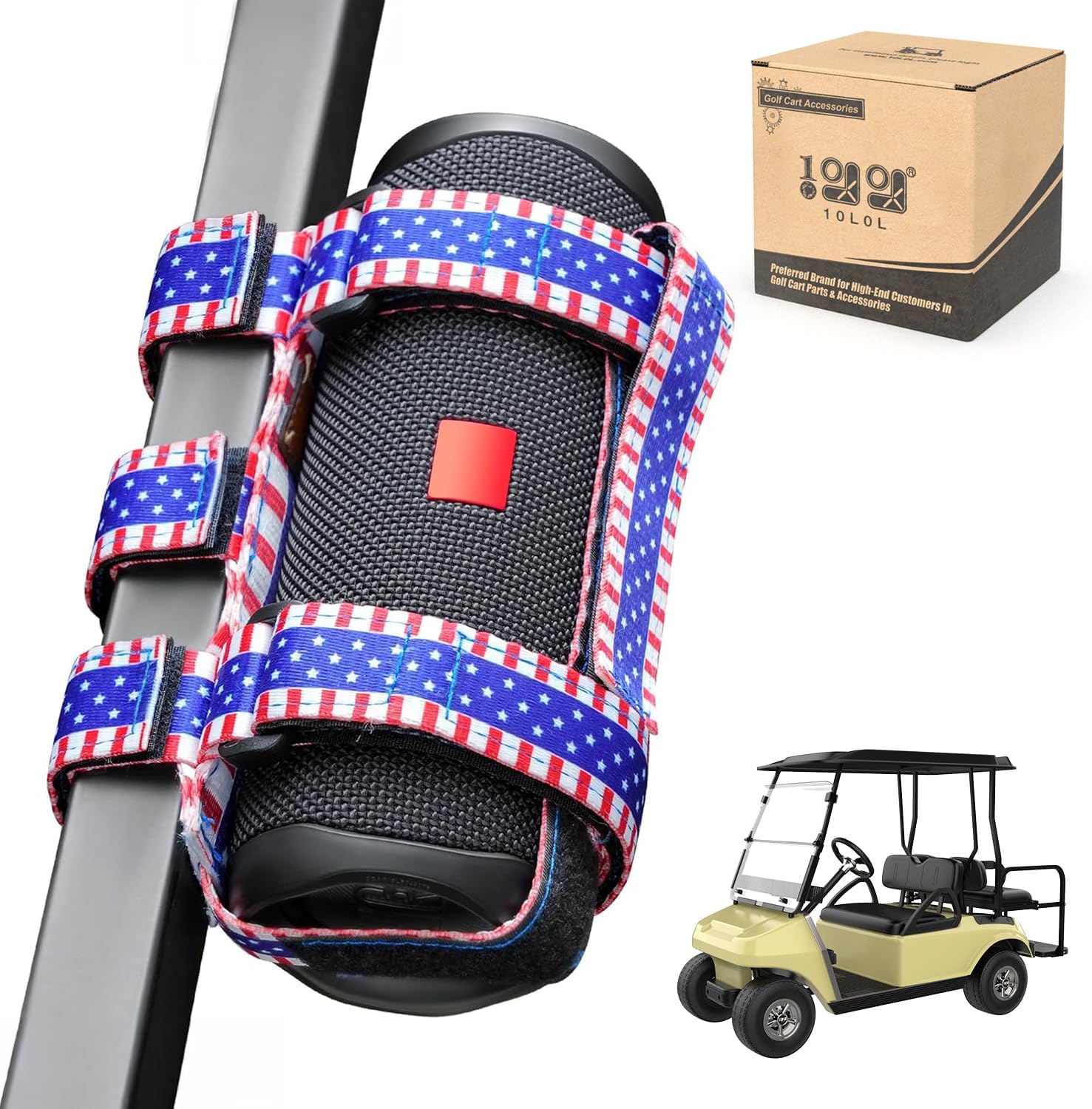 TRAHOO-Speaker Mount for Golf Cart,Portable Speaker Holder with Adjustable Strap fit Bluetooth ...