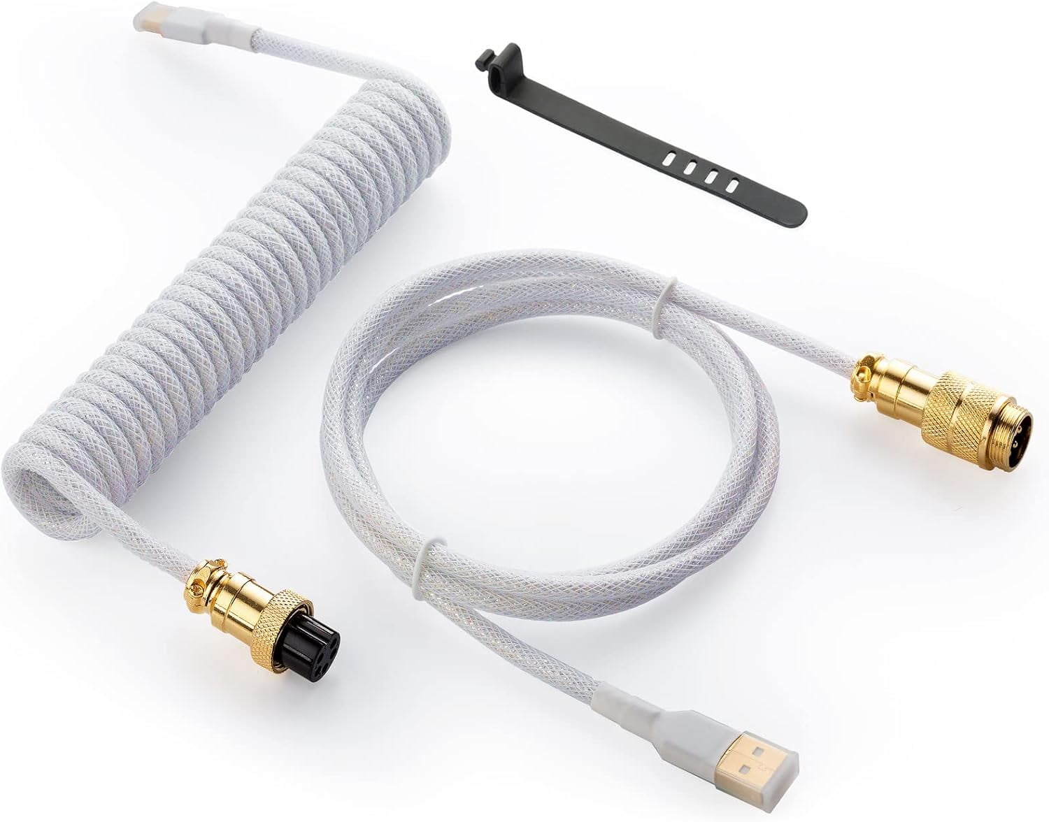 TRAHOO-Starlight Coiled USB C Keyboard Cable for Gaming Keyboard ...