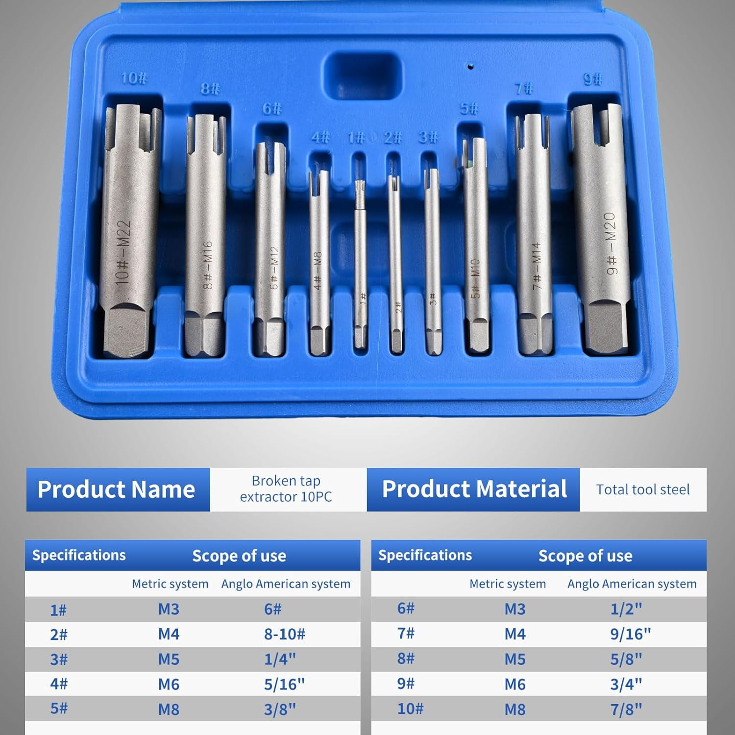 TRAHOO-Steel Tap Extractor Set,Tap Extractor,Broken Tap Extractor ...