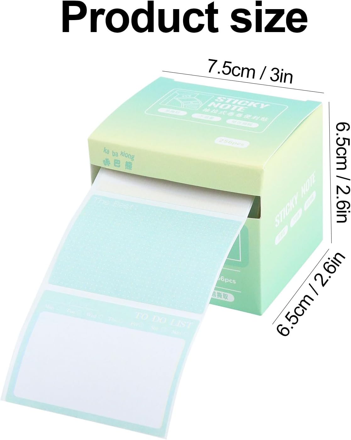 TRAHOO-Sticky Notes Paper Roll Tape, Pull Out Labels Stickers Boxes to ...