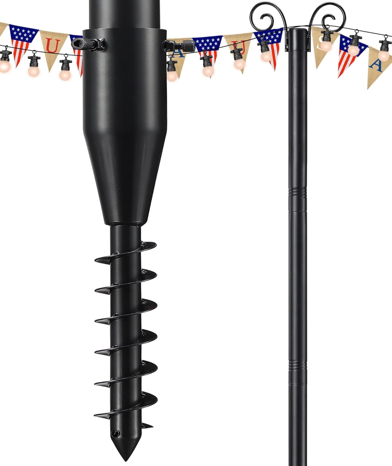 TRAHOO-String Light Poles - 10FT Outdoor Light Poles for String Lights ...