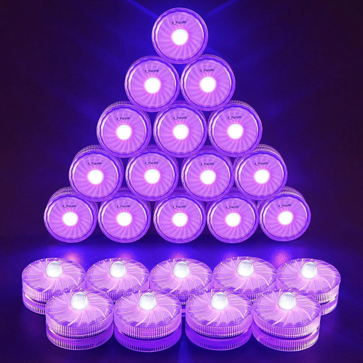TRAHOO-Submersible LED Light,Purple Small LED Light,100 Hours ...