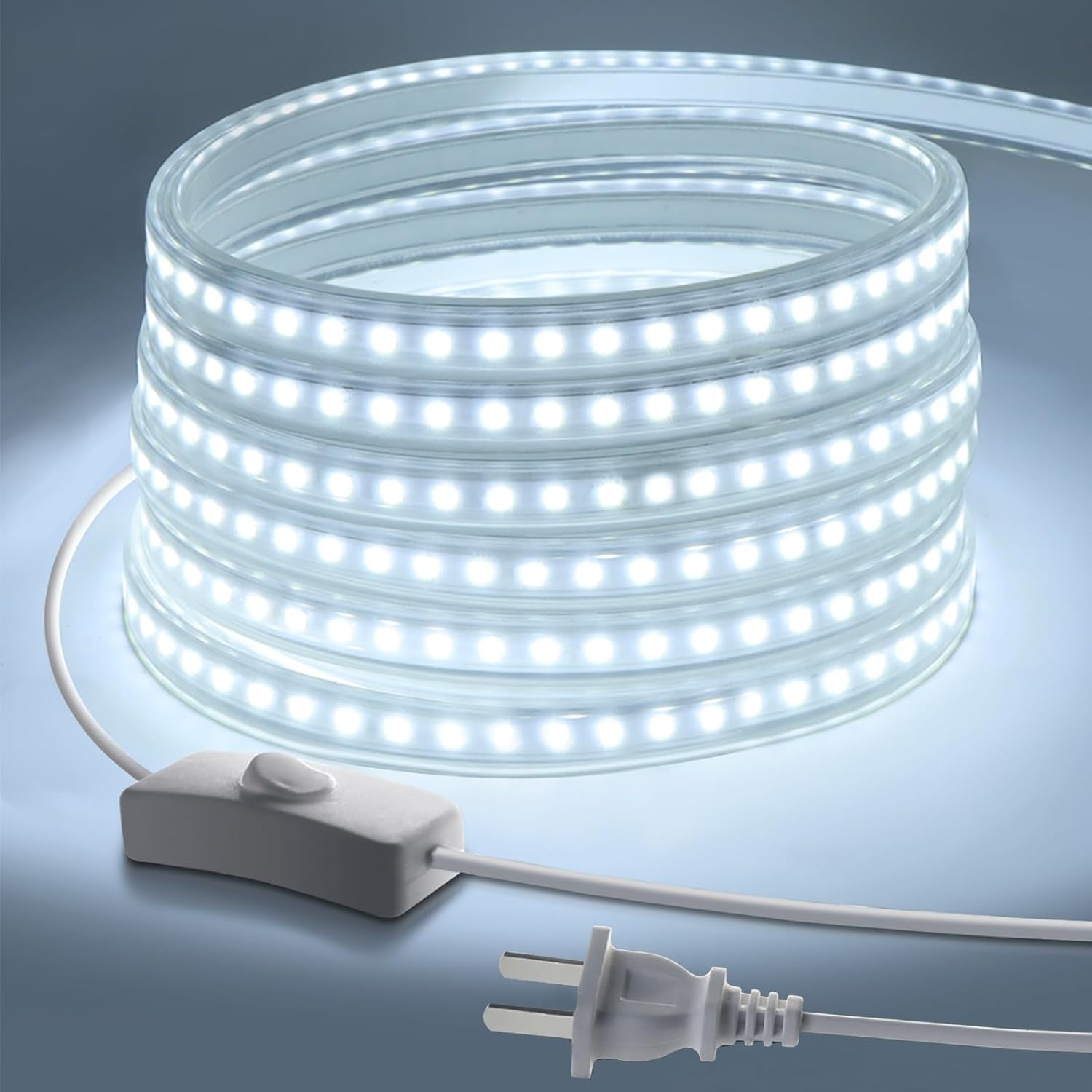 TRAHOO-Super Bright Outdoor LED Strip Lights, AC 110V 6500K Flexible ...