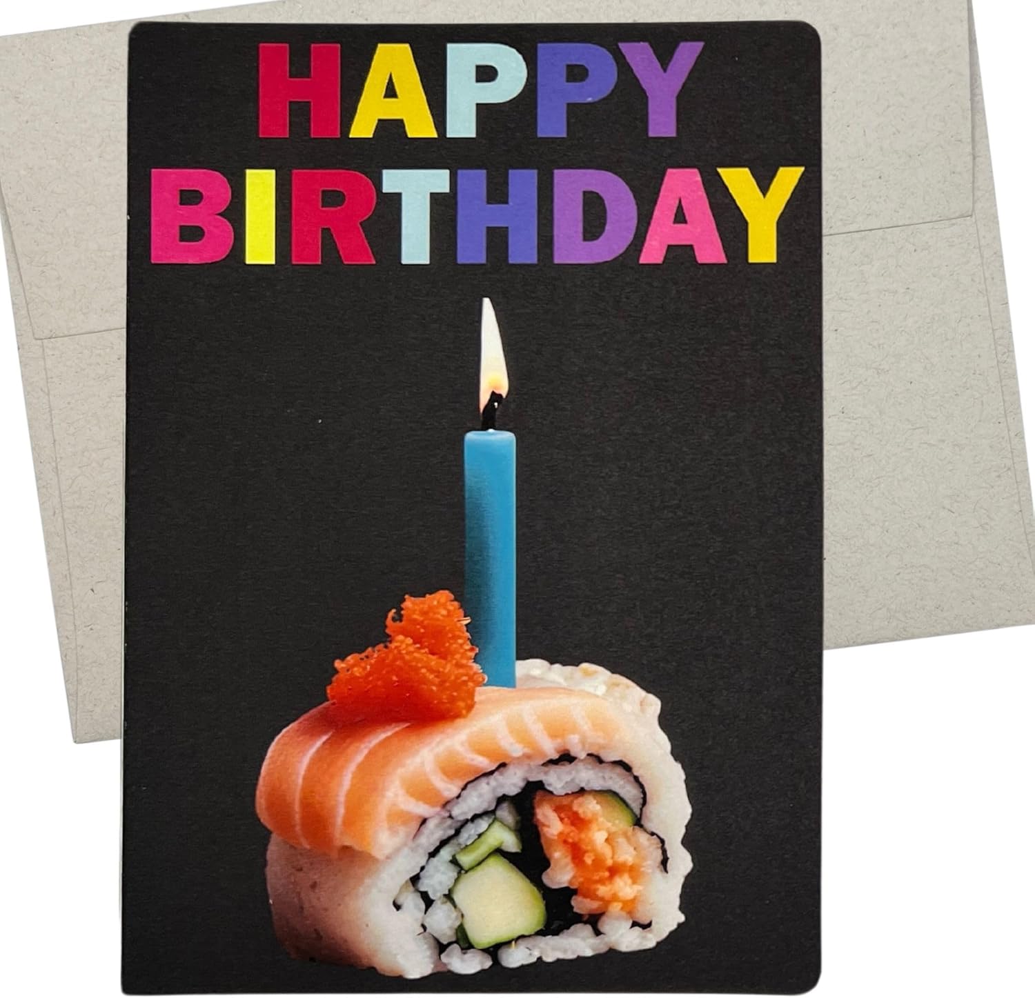 TRAHOO-Sushi Birthday Card, Sushi Roll Happy Birthday Card (1 Premium ...