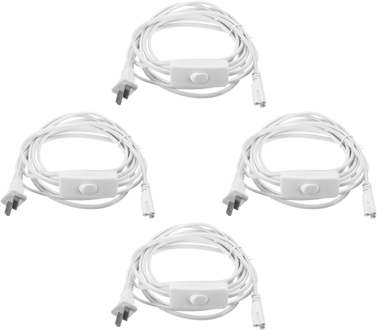 Trahoo T5 T8 Led Tube Light Power Cord 4pcs 9 8ft Extension Cable Wire