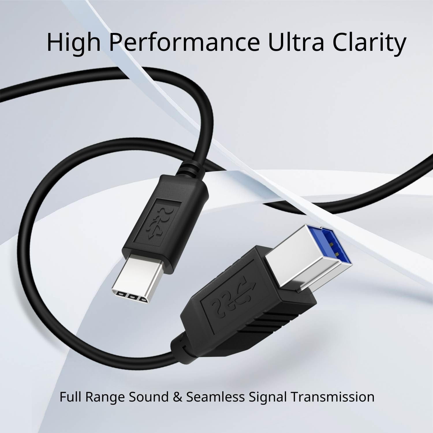 TRAHOO-TNP USB Type C (USB-C) to Type B (USB-B) Cable (6FT) Black ...