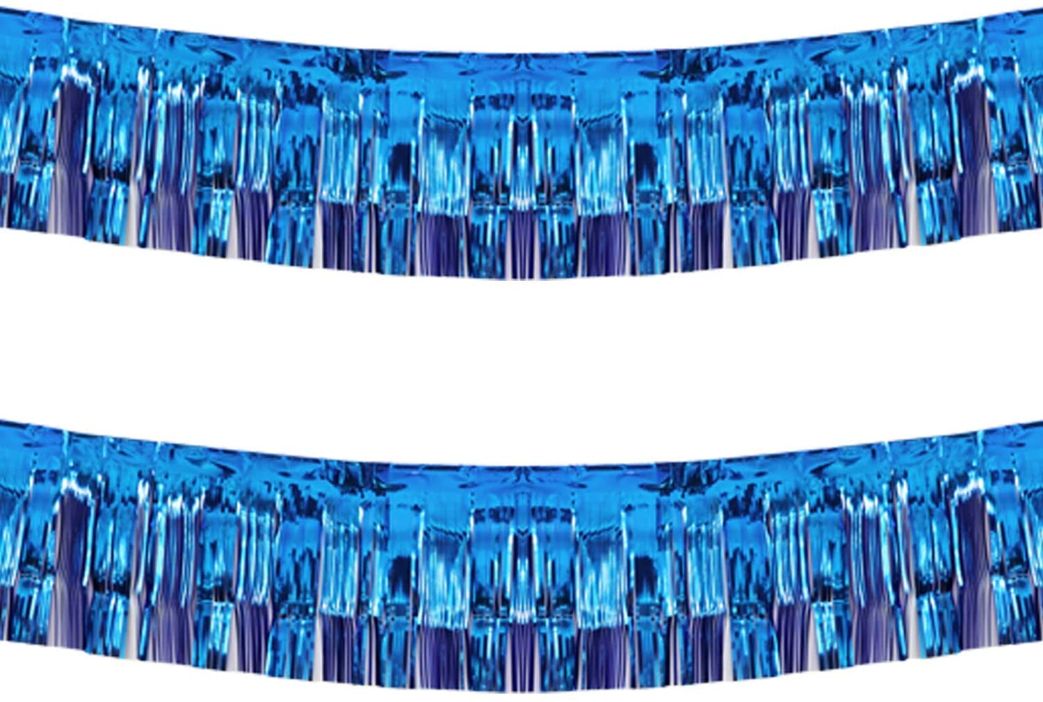 TRAHOO-Thick 10 Feet by 15 Inch Royal Blue Foil Fringe Garland - Pack ...