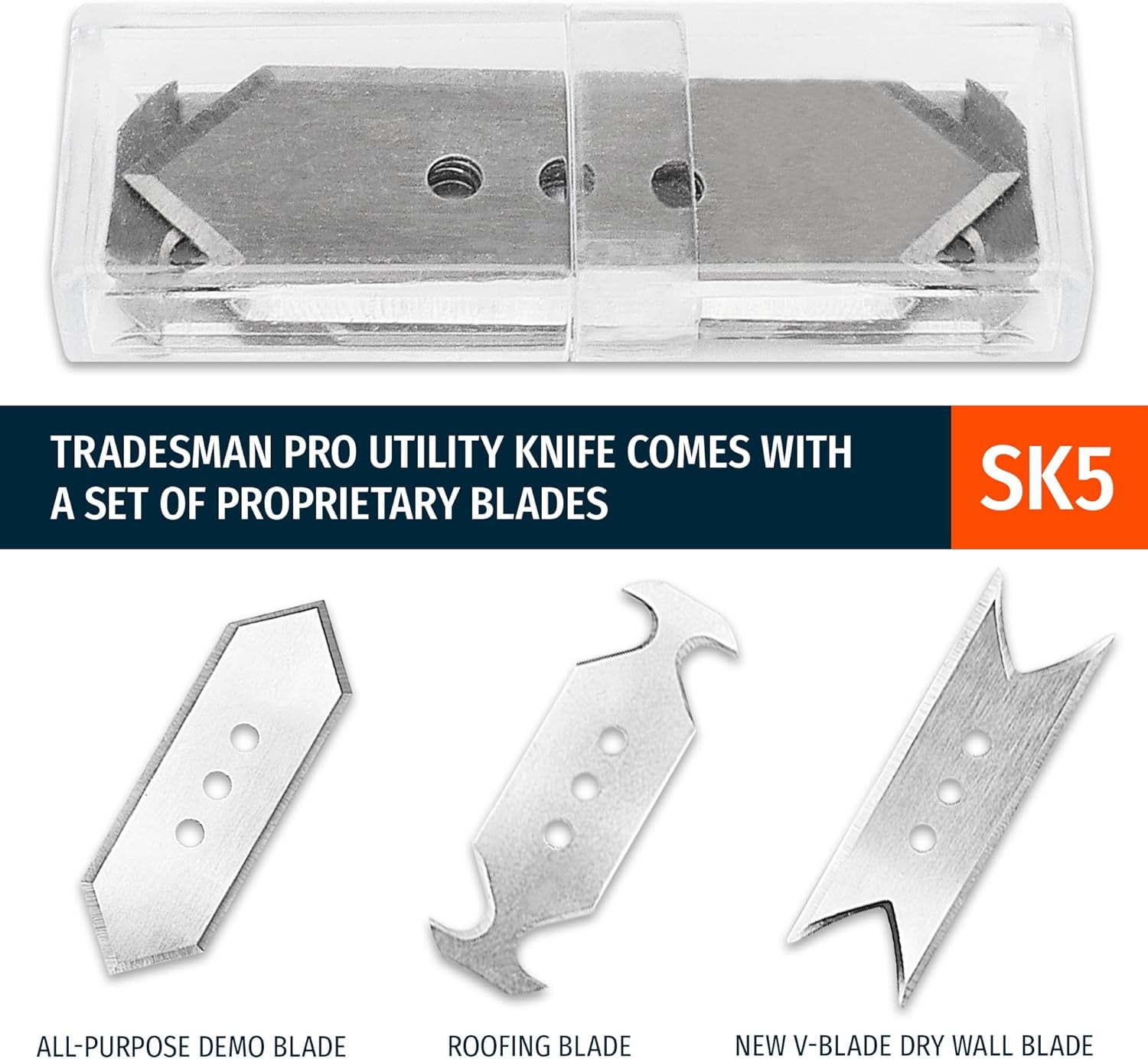 TRAHOO-Tradesman Pro Utility Knife | 40 Degree Angle Designed ...