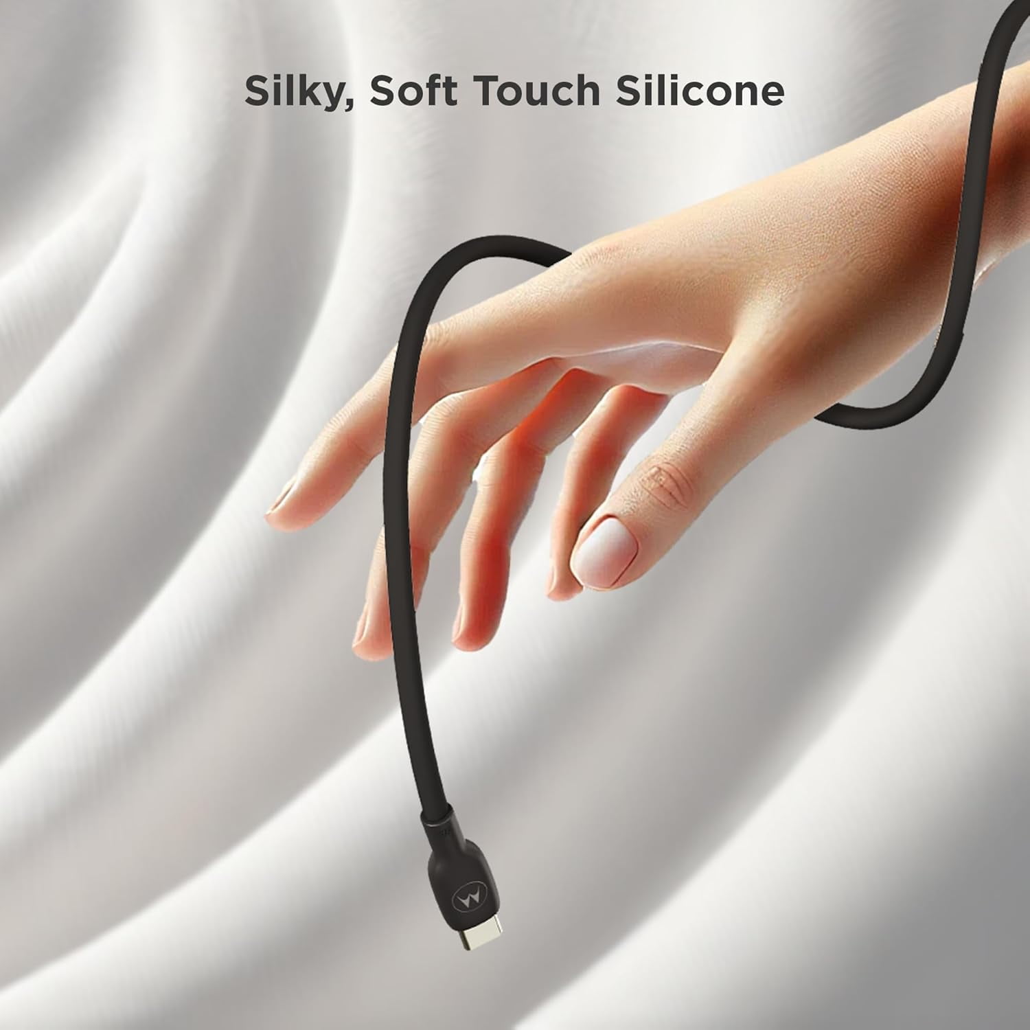 TRAHOO-TurboPower Silicone 5A Black USB-C to USB-C Cable- 100W, 40k bends, Flexible for Type C ...