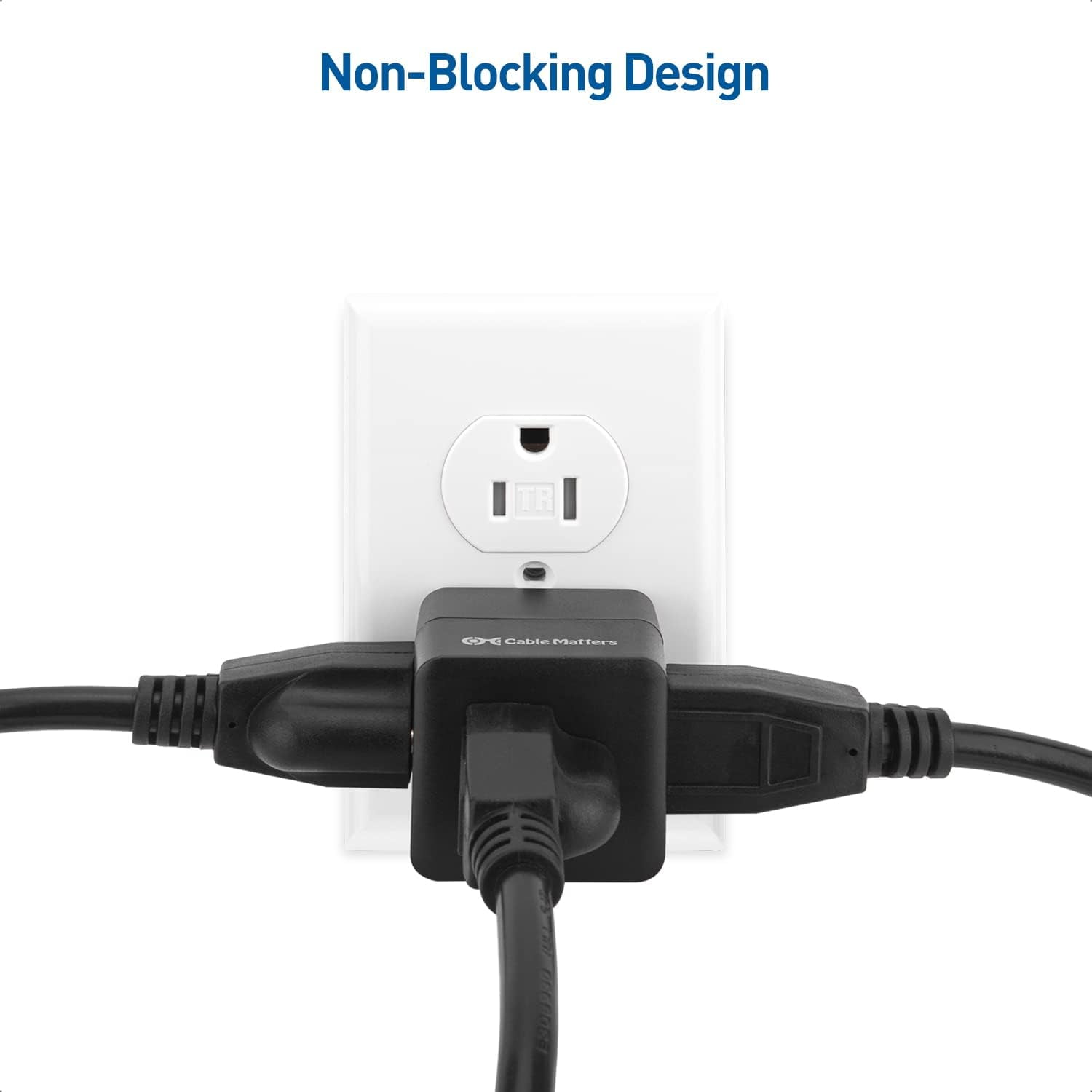 TRAHOO-[UL Listed] 3-Pack 3 Outlet Wall Adapter (3 Outlet Power Cube ...