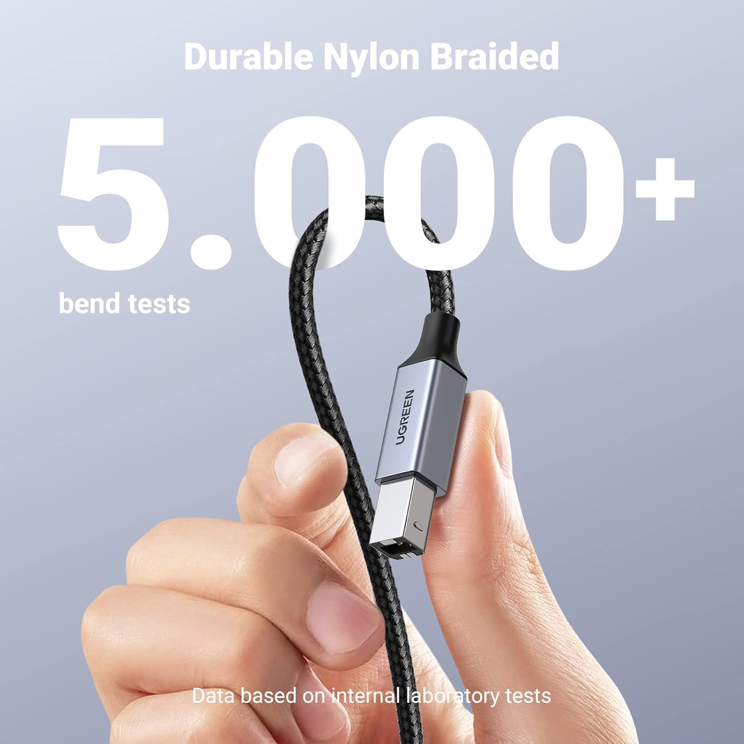 TRAHOO-USB B to USB C 10 FT Printer Cable, Nylon USB B to C Cord for ...