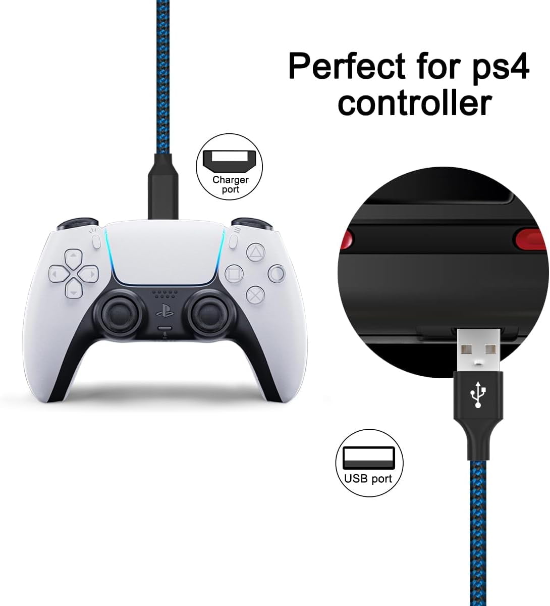 TRAHOO-USB C Cable PS5 Controller Charger for Xbox Series X Core ...