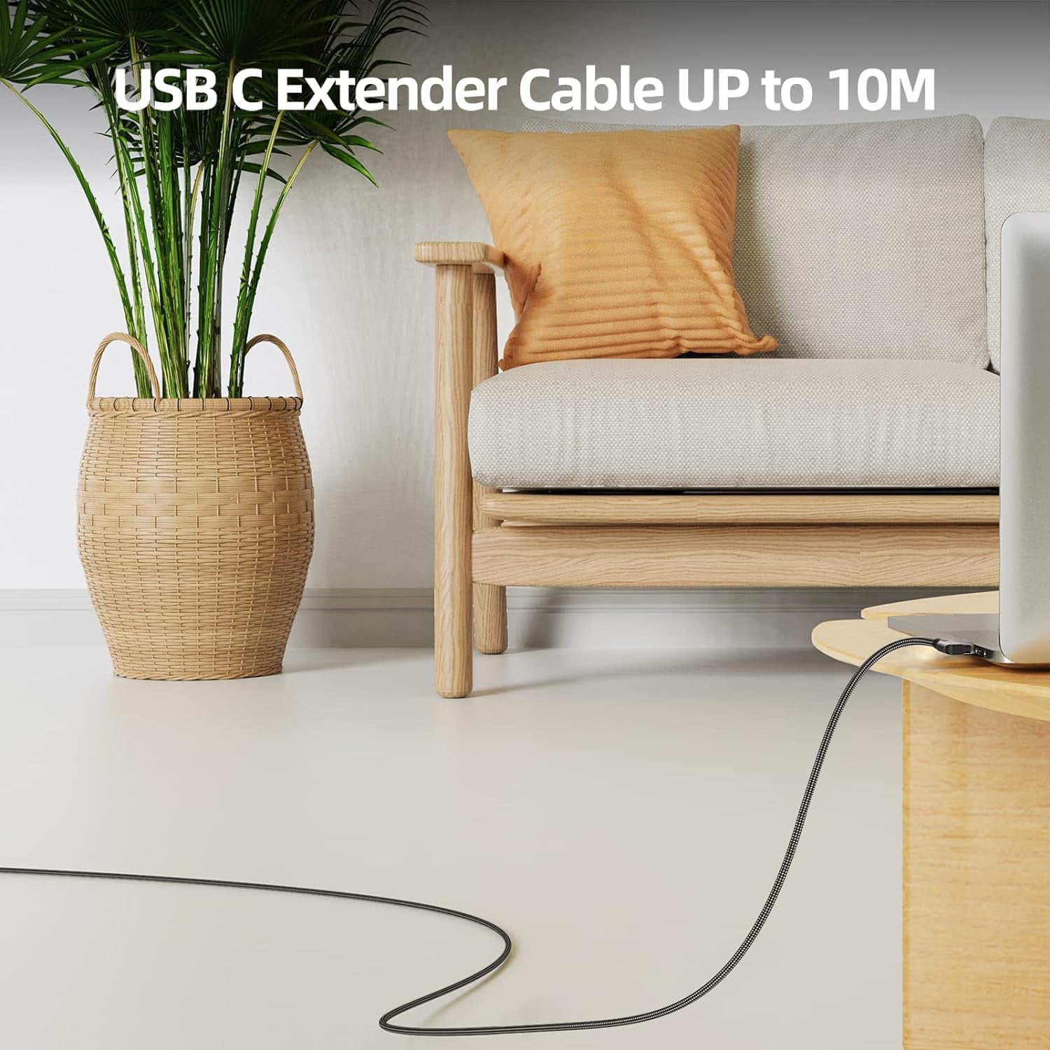 TRAHOO-USB C Extension Extender Cable 10 ft, USB Type-C 3.1 Extender ...