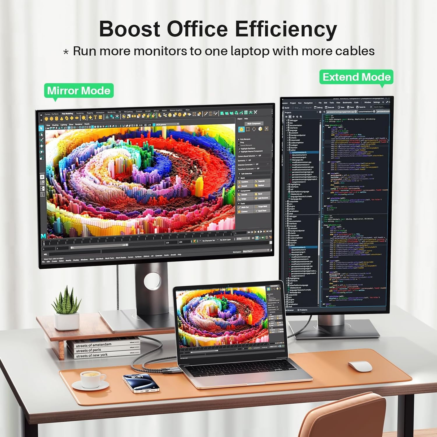 TRAHOO-USB C to HDMI Cable 6ft, (4K@60Hz, Gold Plated), Durable Braided ...