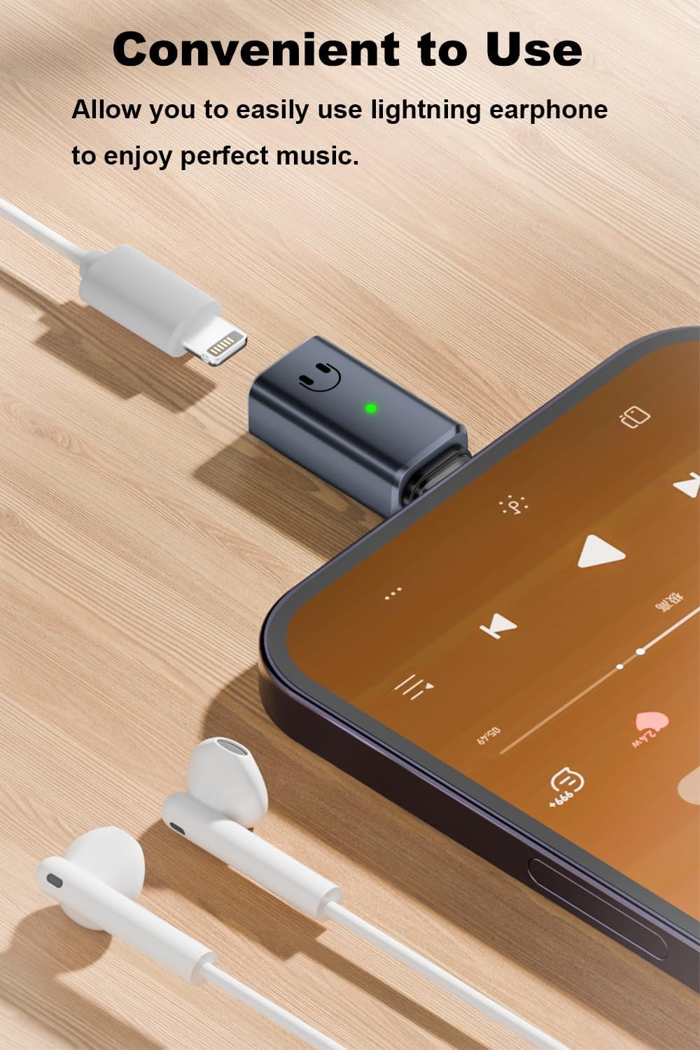TRAHOO-USB C to Lightning Headphone Adapter, Type C Male to Lightning ...