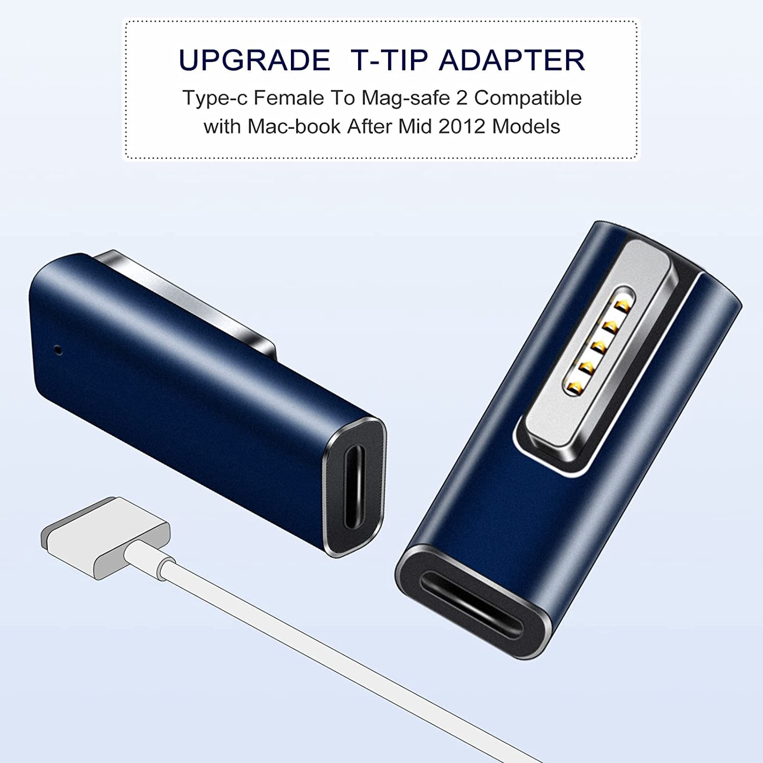 TRAHOO-USB C to Magnetic T-Tip Adapter, Works with Type-C 100W Power ...