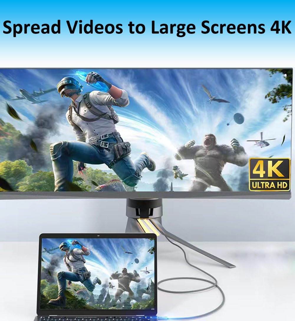 TRAHOO-USB C to Mini DisplayPort Cable, Thunderbolt 3 Cable to Mini DP ...