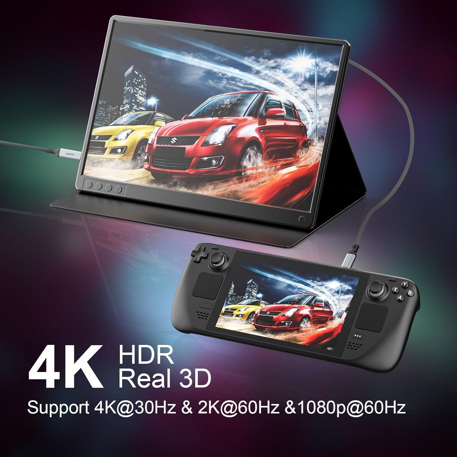 TRAHOO-USB C to Mini HDMI Cable 10FT (NOT HDMI), 4K@30Hz/2K@60Hz Type-C ...