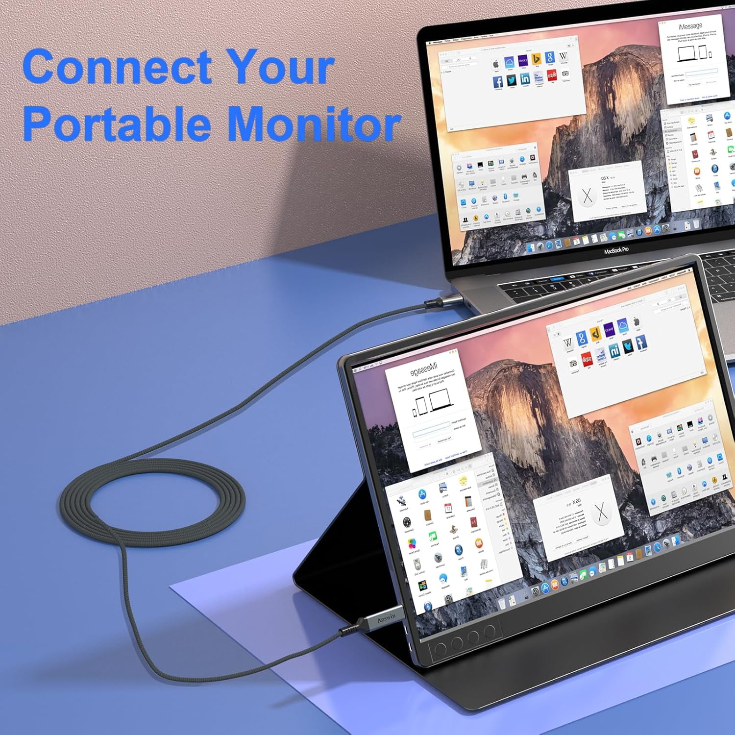 TRAHOO-USB C to Mini HDMI Cable 3FT (NOT HDMI), 4K@30Hz/2K@60Hz/1080P ...