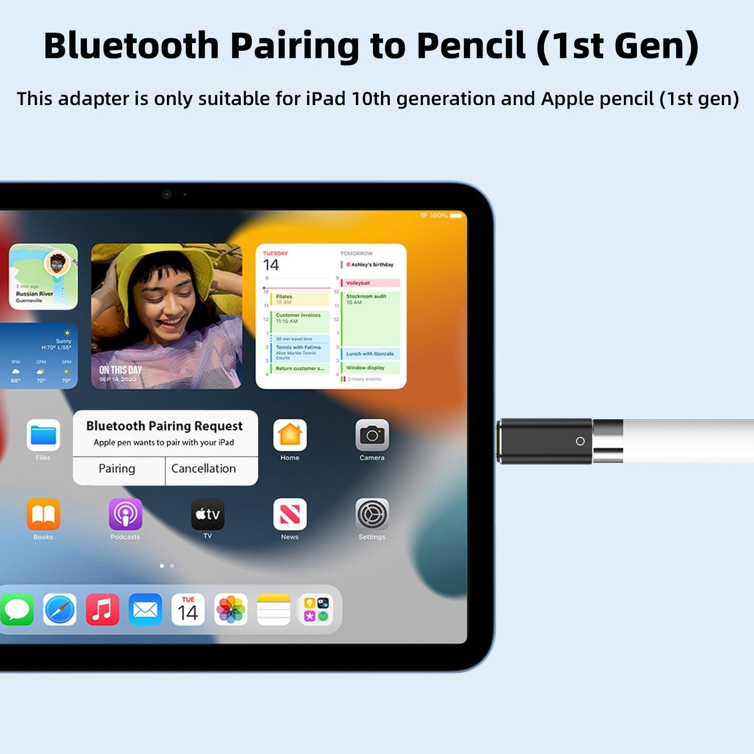 TRAHOO-USB-C to Pencil Adapter for Apple Pencil 1st Generation, USB C to for Lightning Pencil ...