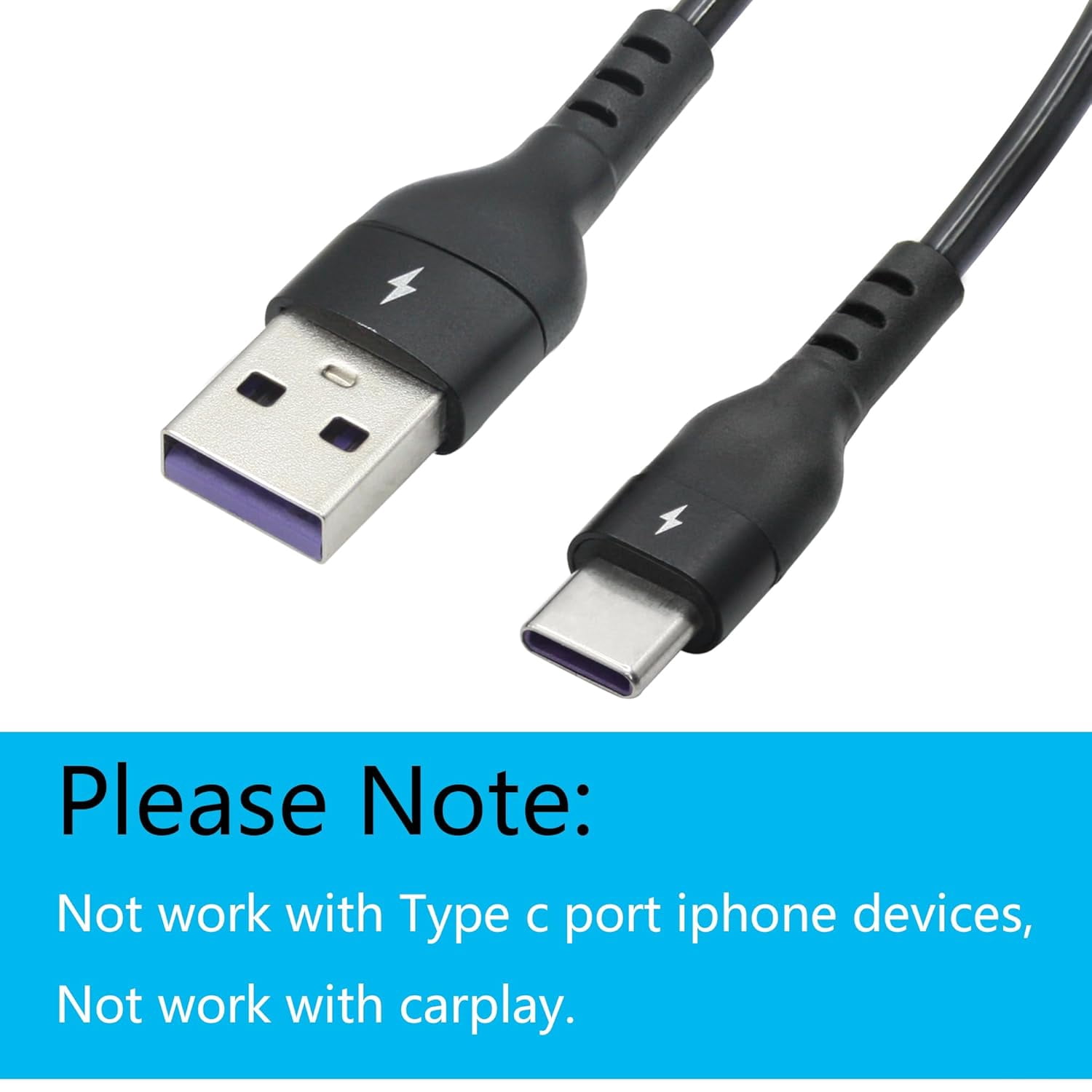 TRAHOO-USB C Spiral Spring Cable 1 to 3FT, USB A Male to Type C Male ...