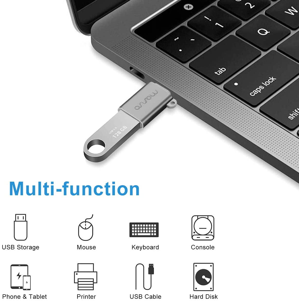 TRAHOO-USB C to USB Adapter 2 Pack, USB Type-C to USB Connector ...