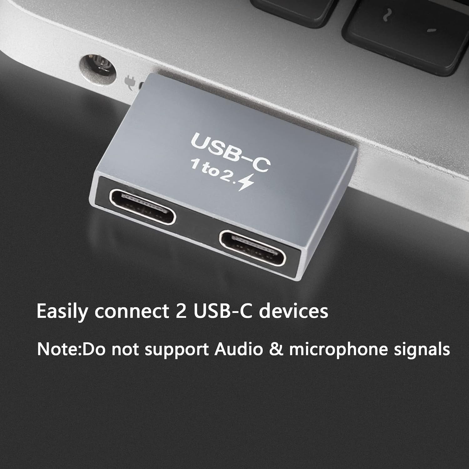 TRAHOO-USB C to USB C Adapter, 10Gbps USB C Male to Dual Type-C Female ...