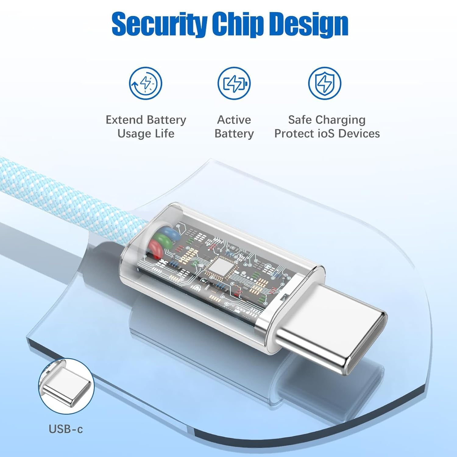 TRAHOO-USB C to USB C Cable, Extra Long 10FT/6FT/3FT USB C Cable 60W ...