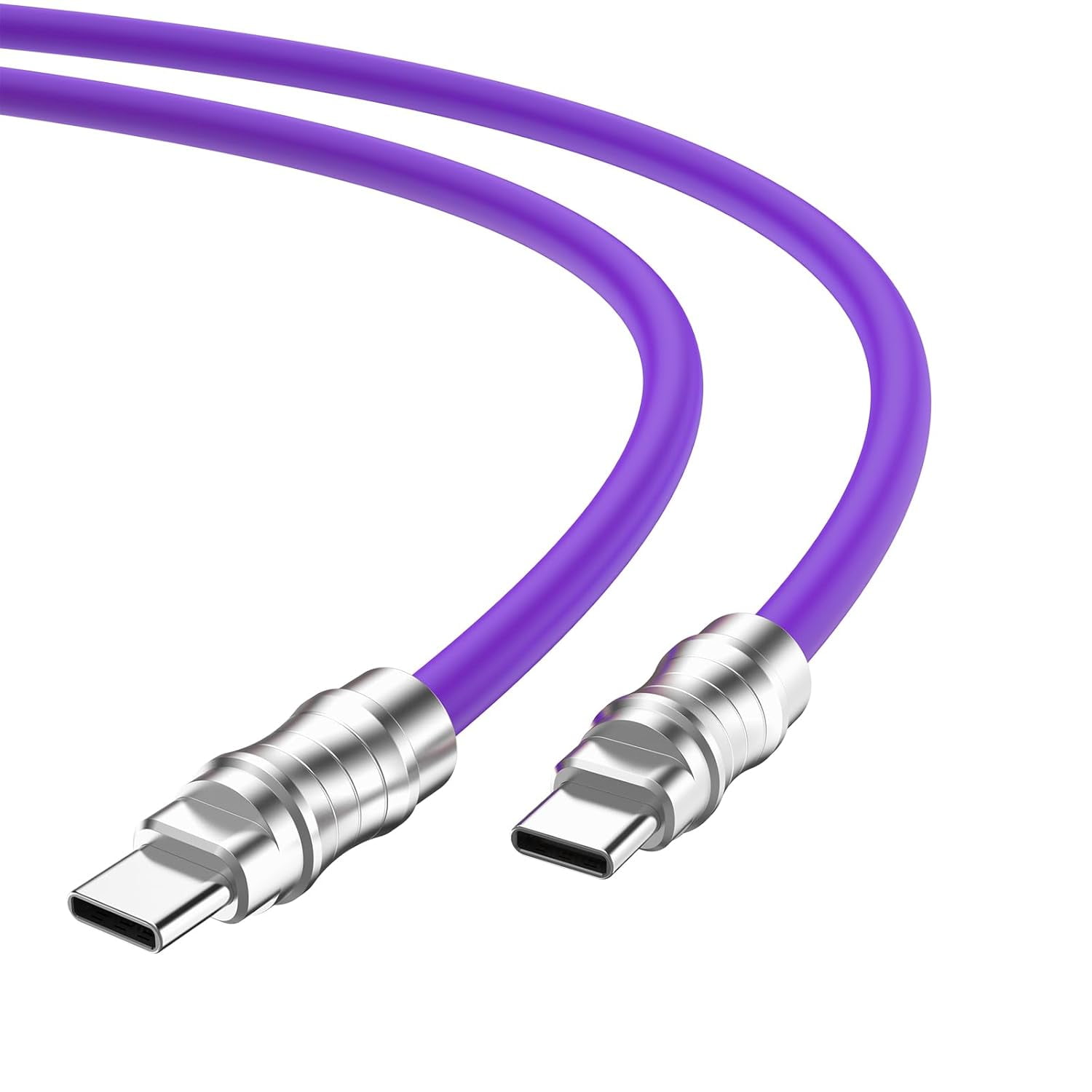 TRAHOO-USB C to USB C Silicone Cable 10FT, Ultra Flexible & Soft USB ...