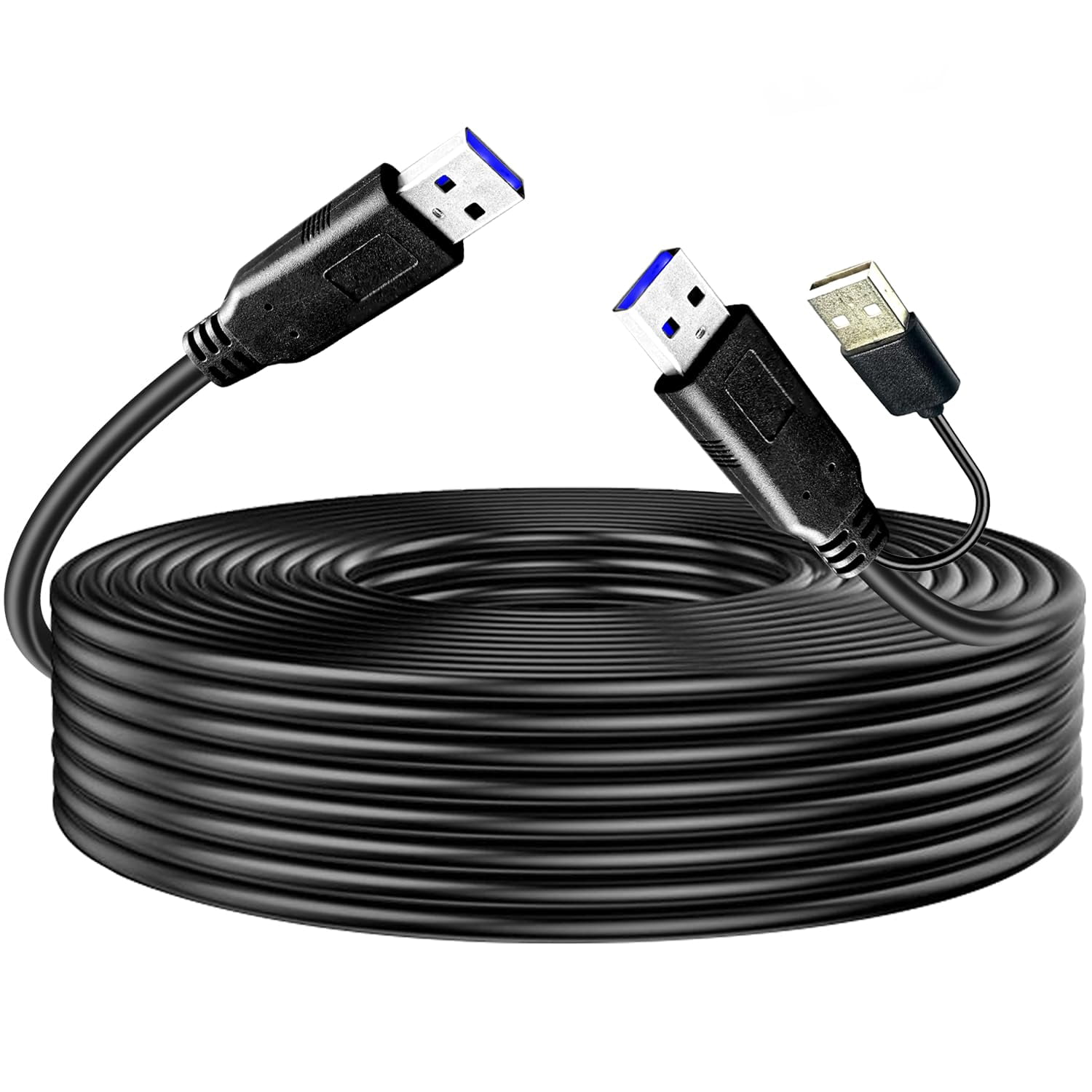 TRAHOO-USB Cable 15FT A Male to A Male, USB 3.0 Extender for Data ...