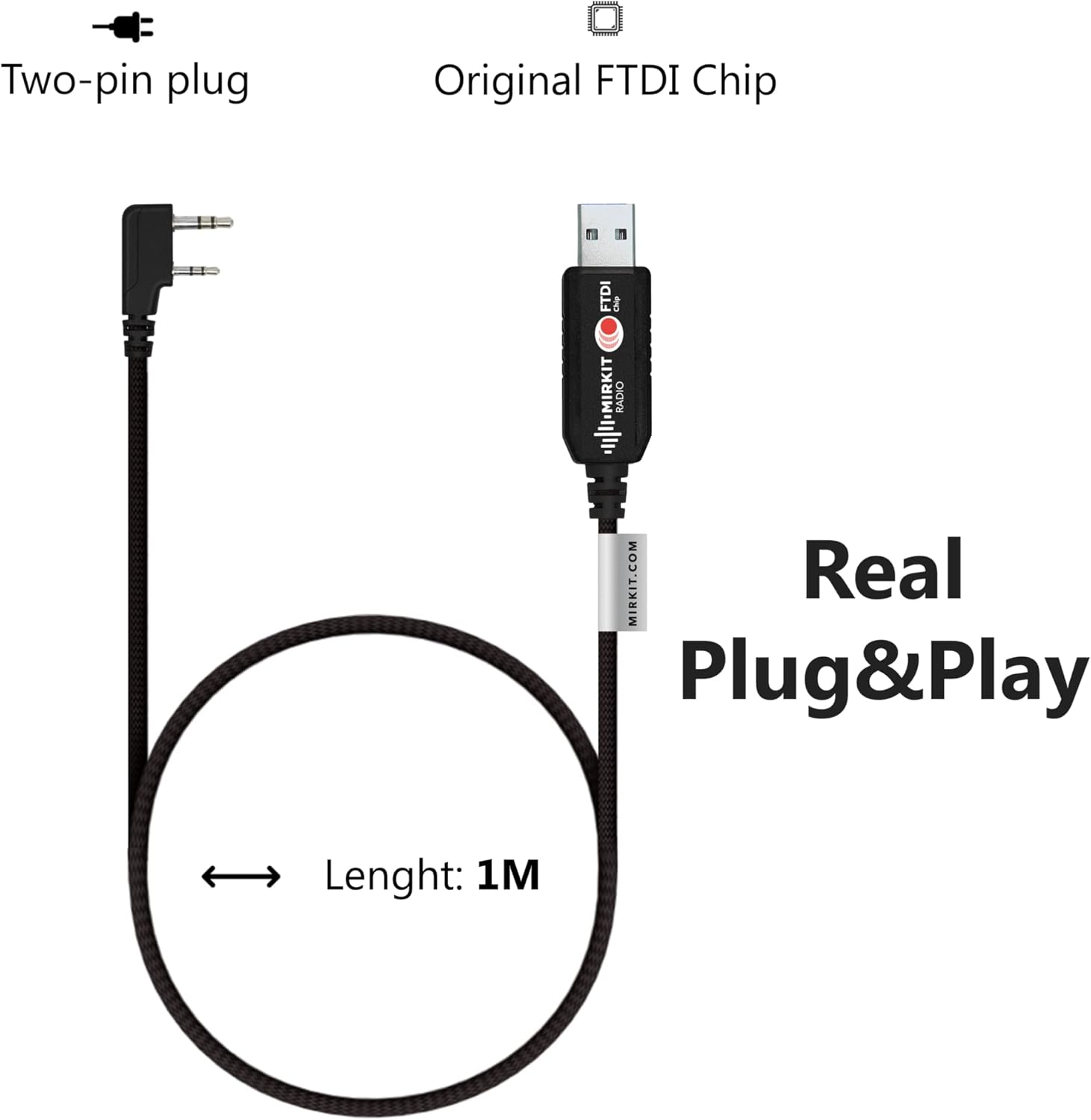 TRAHOO-USB FTDI Programming Cable Model 3 Black for Flashing Analogue ...