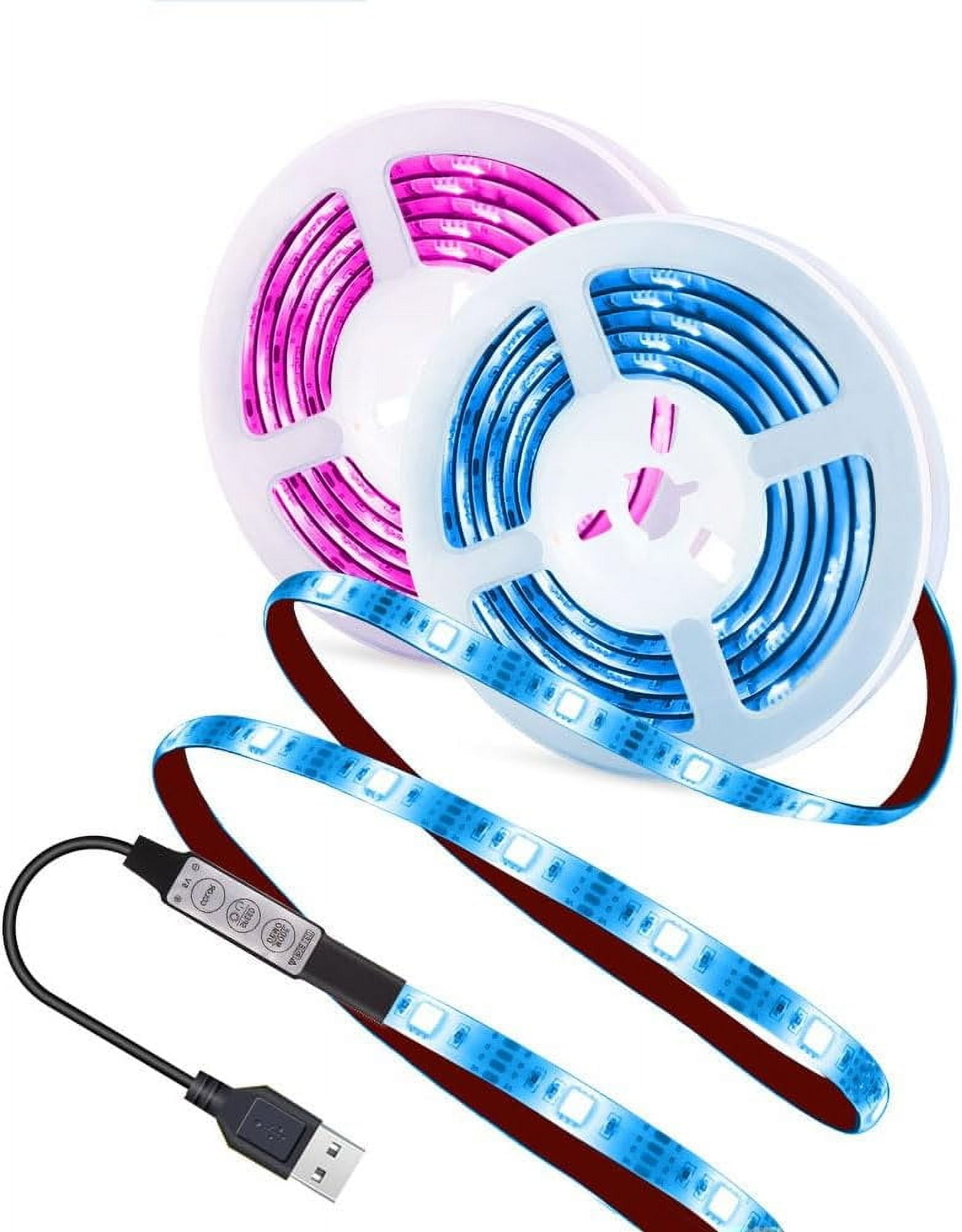 TRAHOO-USB LED Strip Lights 13.2ft, Waterproof LED Strip Lights USB ...